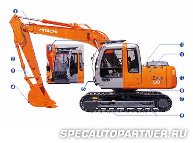Hitachi Zaxis ZX130K экскаватор гусеничный - Фотографии ...